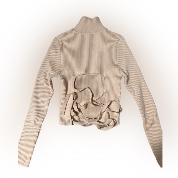 Zara | Tops | Zara Turtle Neck With Opening In The Back | Poshmark